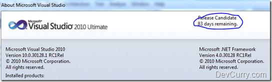 When will my Visual Studio 2010 RC expire?